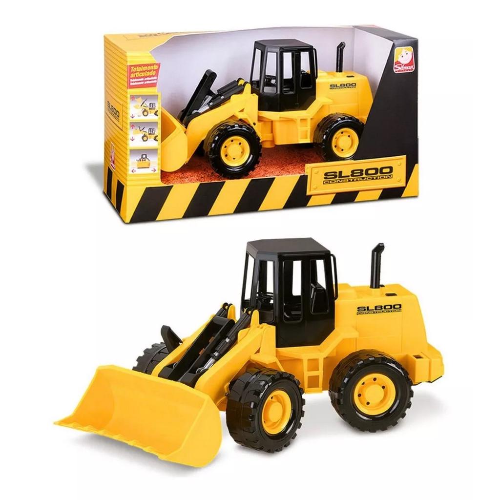 Trator Escavadeira Articulado Sl800 Construction Silmar Brinquedos ...