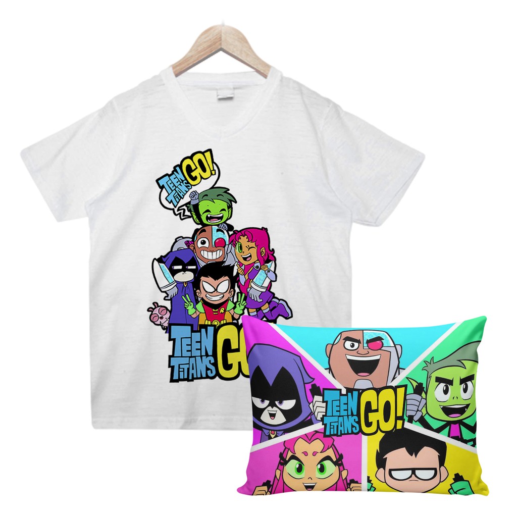 Jovens Titans Kit Camisa e Almofada | Shopee Brasil