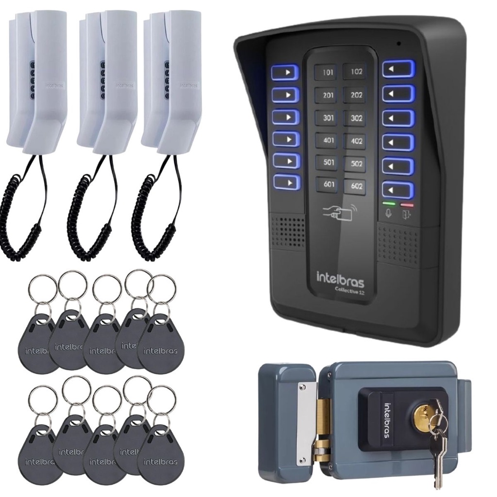 Interfone Campainha Porteiro Coletivo Para Predio 12 Apartamentos ...