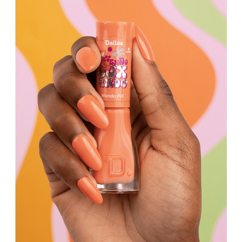 ESMALTE DEVENDO E LUXANDO MANDA PIX (laranja) | Shopee Brasil