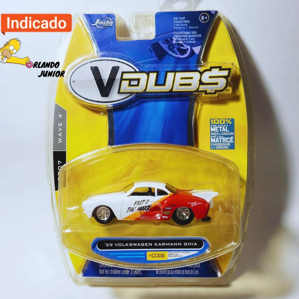 Volkswagen Karmann Ghia 1959 - Jada Vdub$ Wave 4 | Shopee Brasil