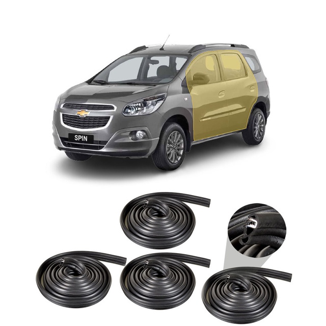 Kit Borrachas Vedação 4 Portas Chevrolet Spin 2012 a 2019 Nenhuma ...