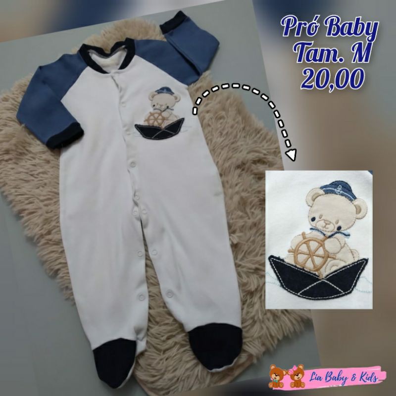 Desapego Macacão Bebê Menino Pró Baby Tamanho M | Shopee Brasil