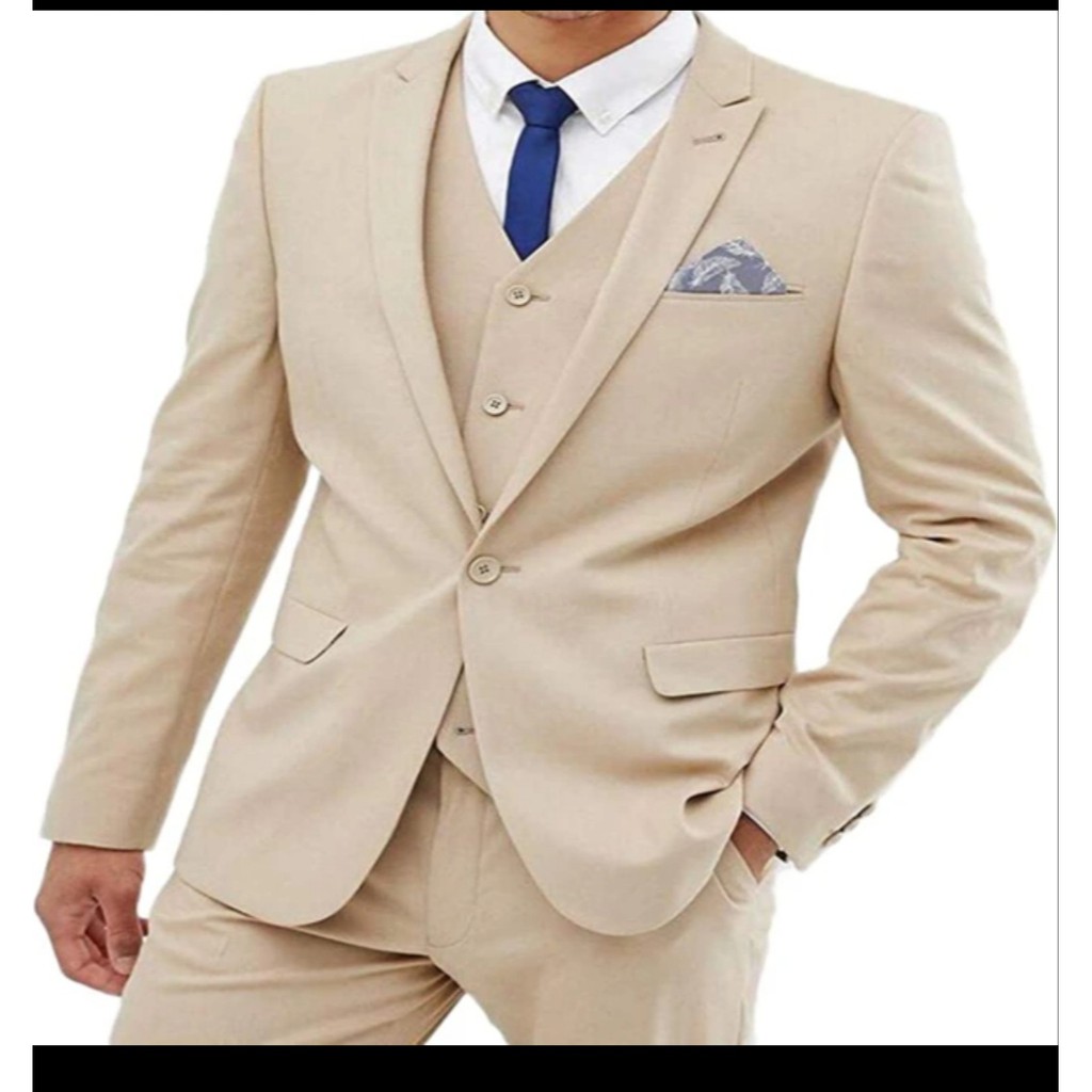 Terno Bege Oxford Luxuoso - (palitó+calça+cabide+capa Protetora ...