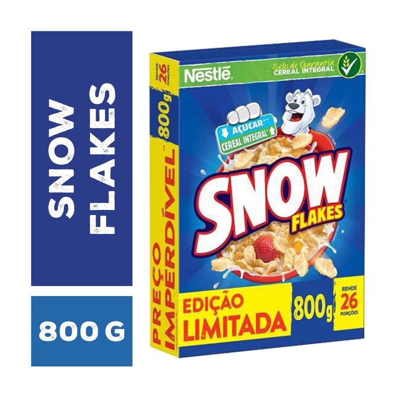 Cereal Matinal Integral Nestlé Snow Flakes Caixa 800g | Shopee Brasil