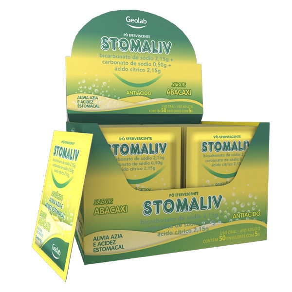 stomaliv sabor abacaxi cx 50 envelopes | Shopee Brasil