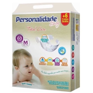 Fralda Descartável Infantil Personalidade Baby Total Care M | Shopee Brasil