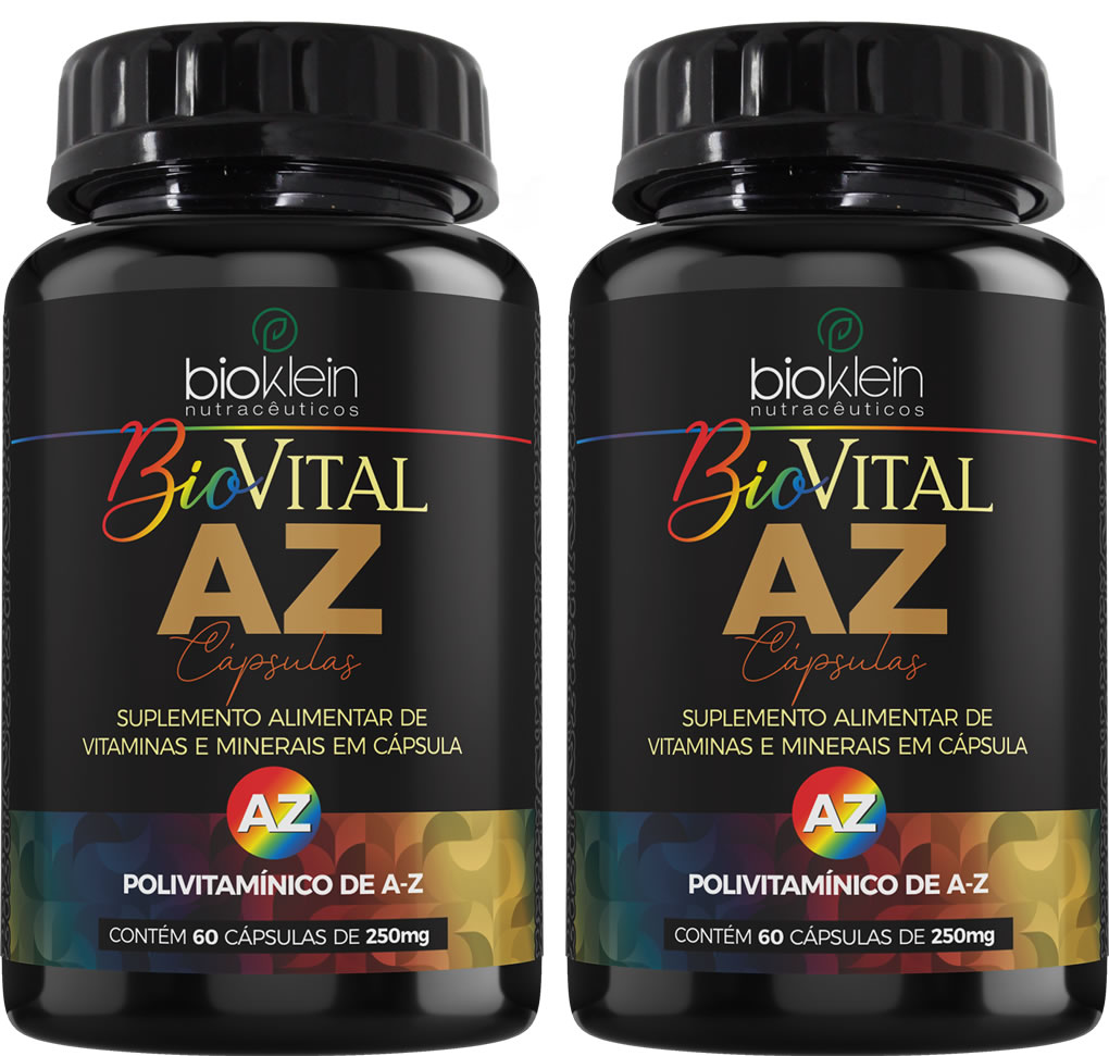 Bio Vital AZ Multivitamínico 120 (2x60) Cápsulas Bioklein | Shopee Brasil