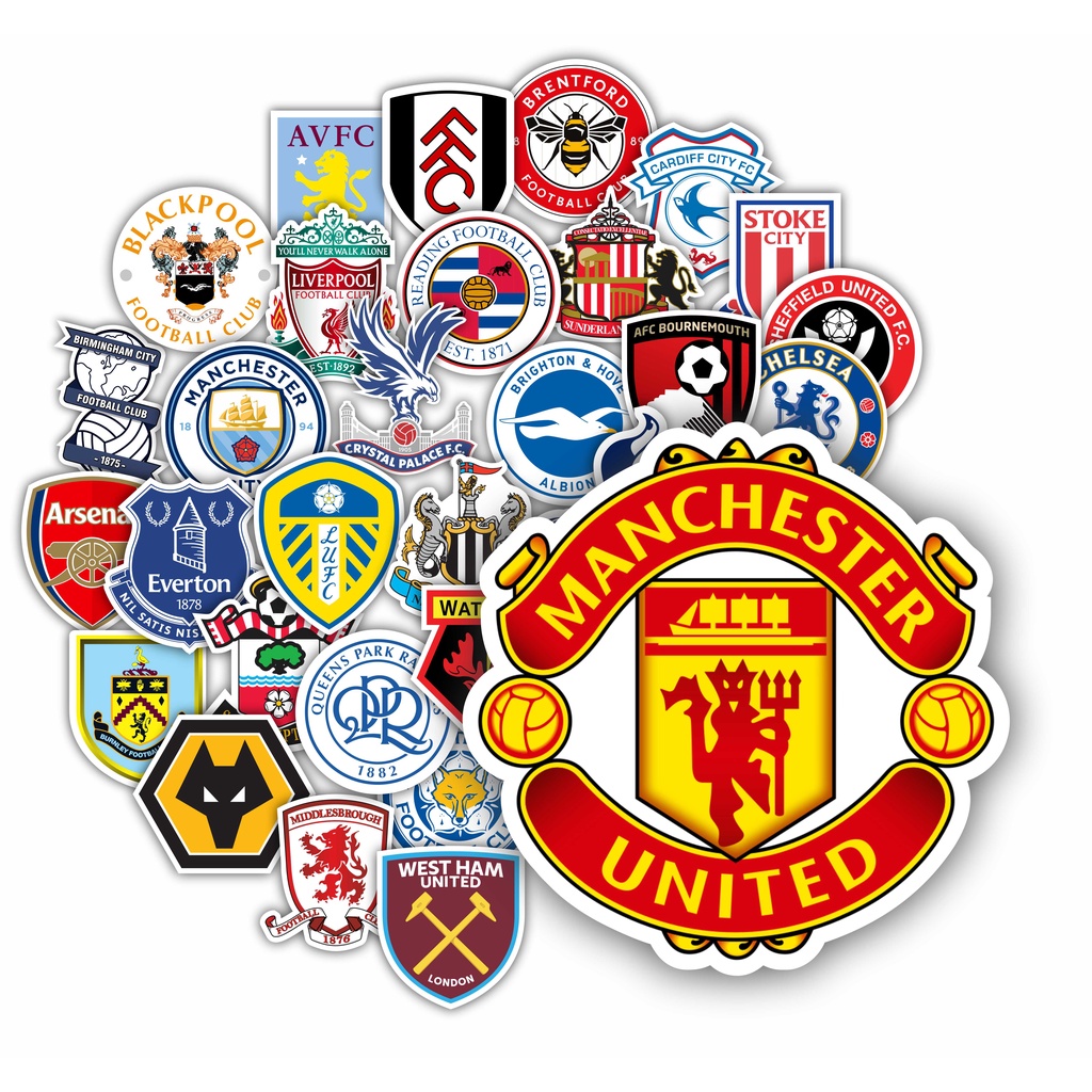 Times Ingleses Kit com 30 Adesivos Futebol Inglês - Stickers Chelsea ...