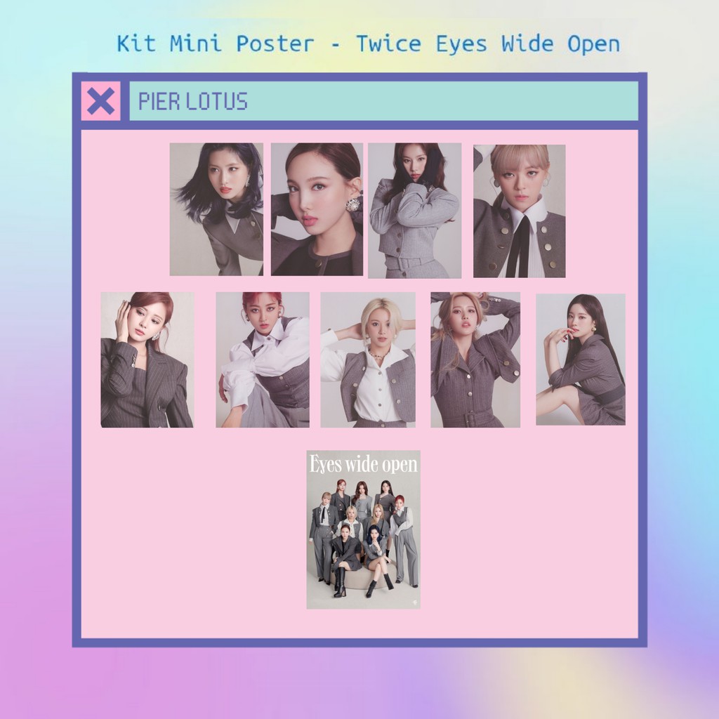 Kpop Kit 10 Mini Poster - Twice Eyes Wide Open | Shopee Brasil