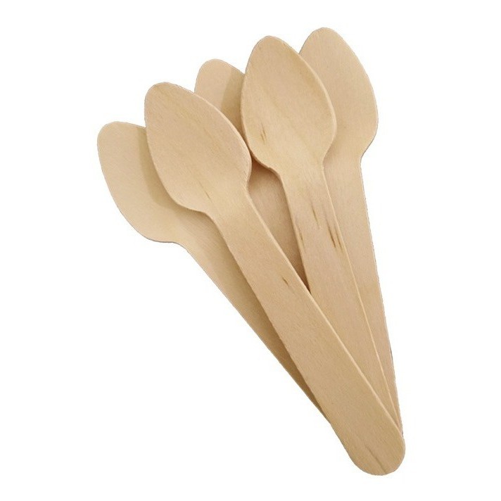 Mini Colher De Madeira 9,5cm Com 100 Uni | Shopee Brasil