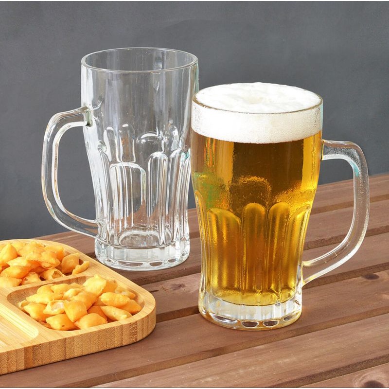 kit com 2 canecas de Chopp, Cerveja, Refrigerante de vidro 600ml | Shopee Brasil