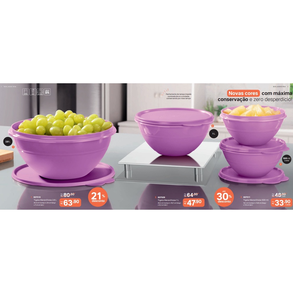 Tigelas Maravilhosas Tupperware | Shopee Brasil