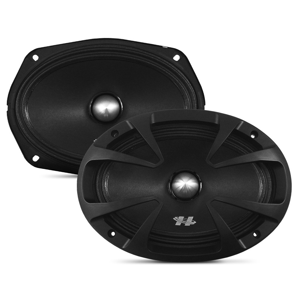 Alto Falante 6x9 Polegadas Hurricane 460w Rms MB-690 Mid Bass 4 Ohms Bobina Simples Médio Grave ...