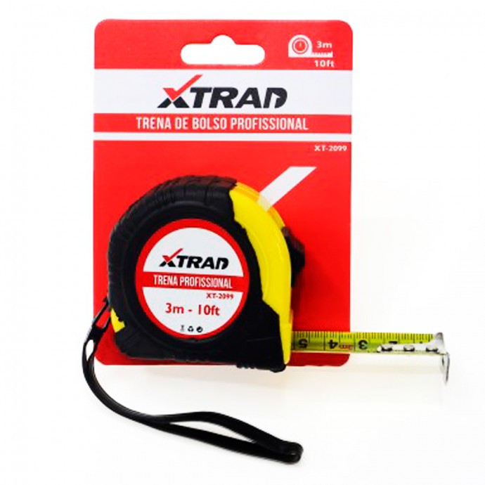 Trena Profissional 3 Metros 10 Ft Xtrad Largura: 25 Mm | Shopee Brasil