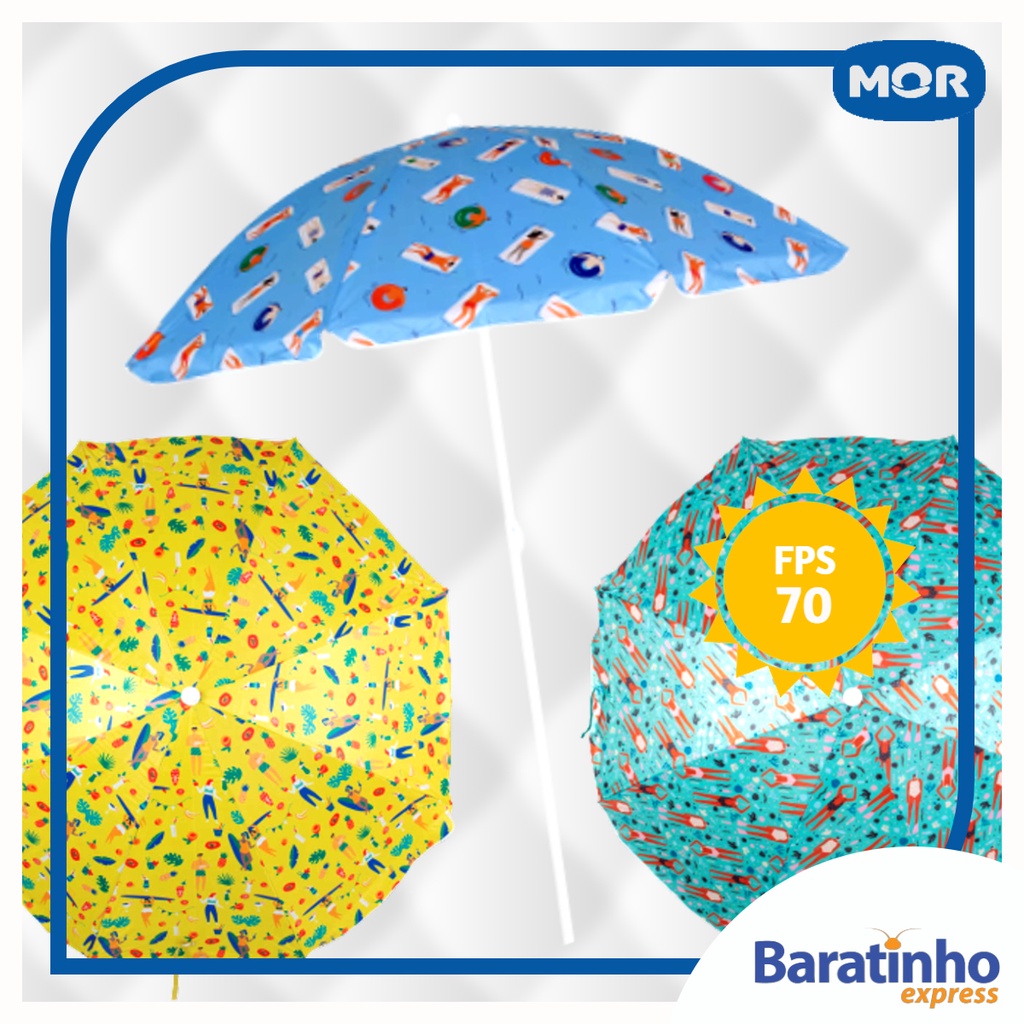 Guarda Sol Com FPS 70 Proteção 1,80m Praia Piscina Mor | Shopee Brasil