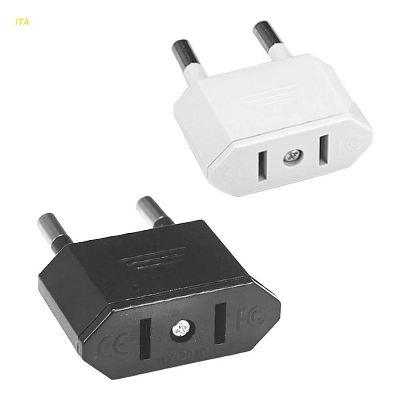 ITA Plugue Europeu Para Americano Plug Adapter Travel Power 2 Pin ...