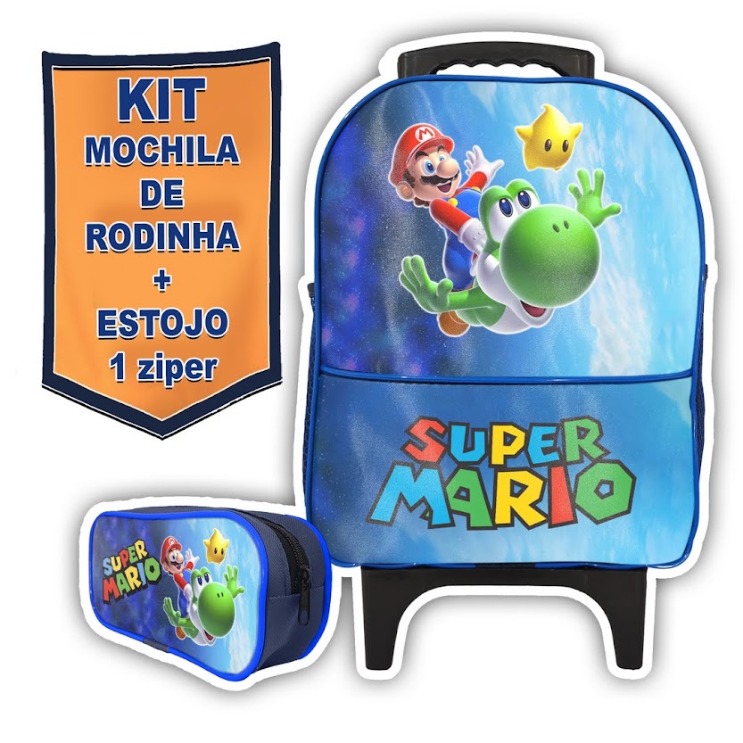 Kit mochila escolar de rodinhas infantil menino pequena Estojo simples ...