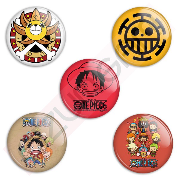 Bottons One Piece - Personagens 01 - Tam: 4,5cm - broche - alfinete ...