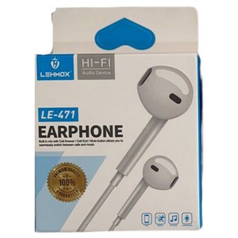 Fone de ouvido lehmox LE-471 - Com microfone | Shopee Brasil