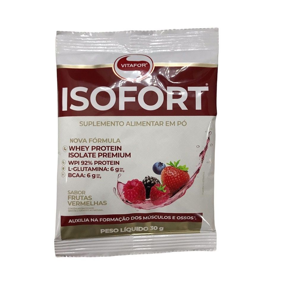 Iso Fort Sachê (30g) - NOVA FÓRMULA - Sabor: Frutas Vermelhas | Shopee ...