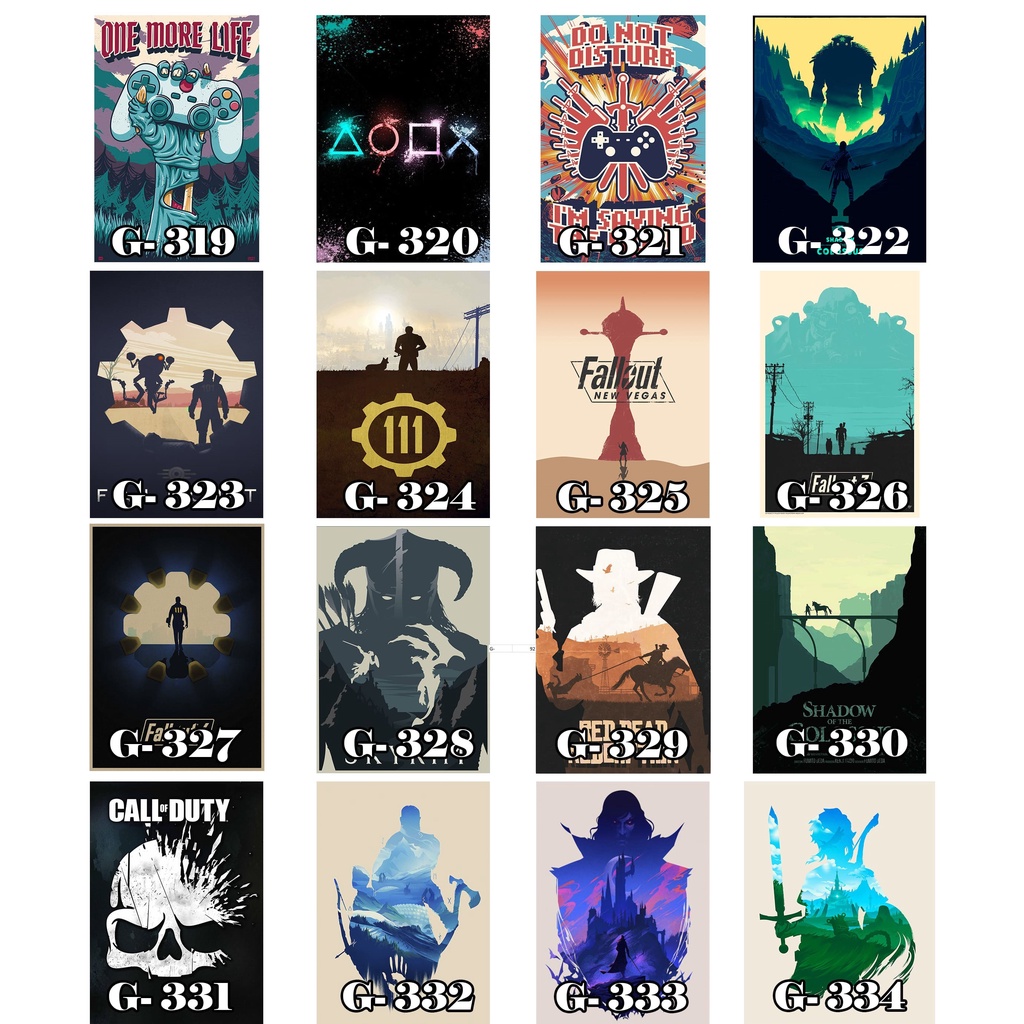 Poster GAME 8 Pôster A5 de games Pôsteres A4 jogos Posteres A3 video ...