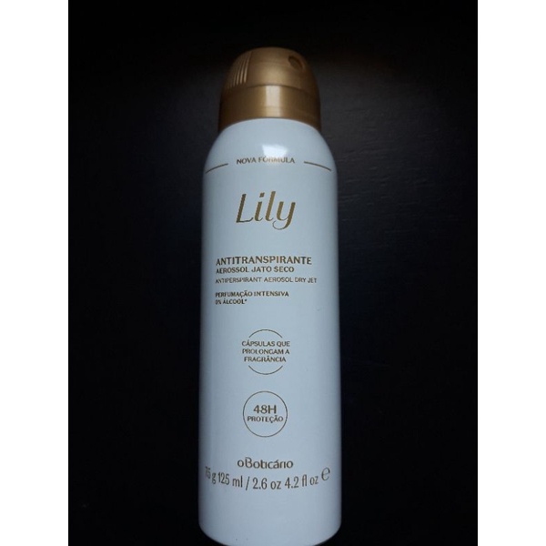 Desodorante Lily antitranspirante aerossol oBoticario 125ml 75g ...