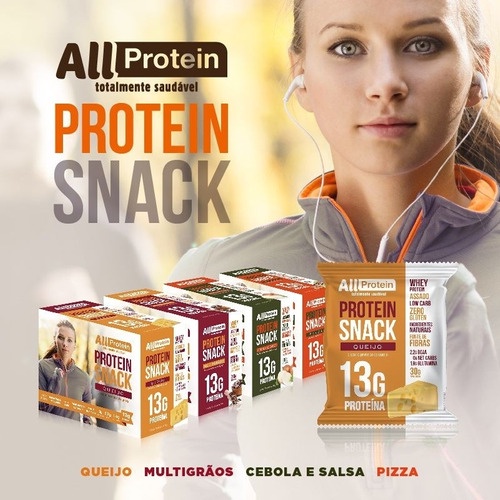 Snack Proteico All Protein - Sabores - Caixa 03Un / Caixa 07Un | Shopee ...