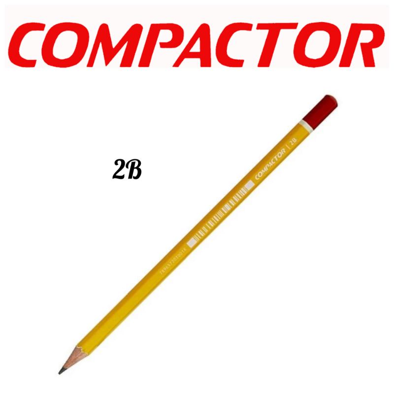 Lápis de Escrever Grafite Preto 2B Compactor | Shopee Brasil