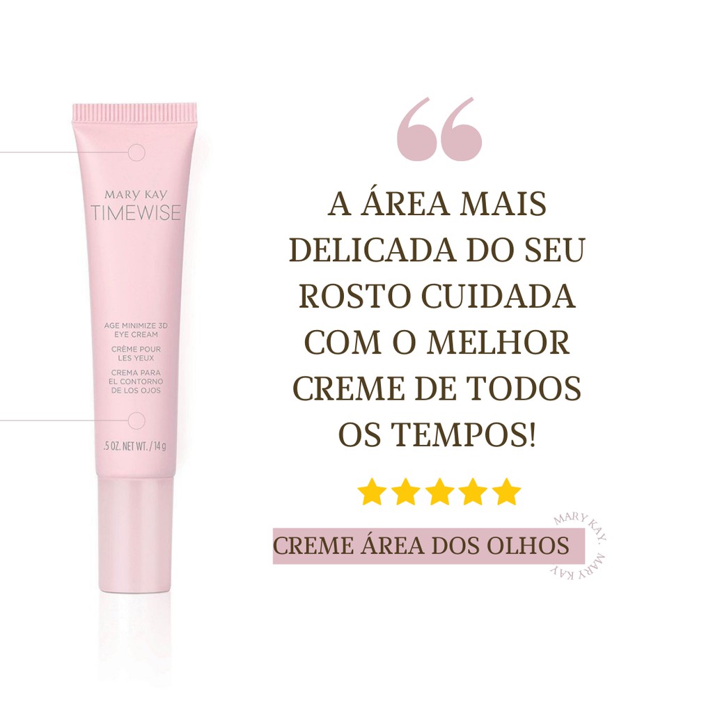 Creme para Área dos Olhos Mary Kay Timewise® 3D | Passo 3 Skin Care | 14g | Lacrado, Novo ...