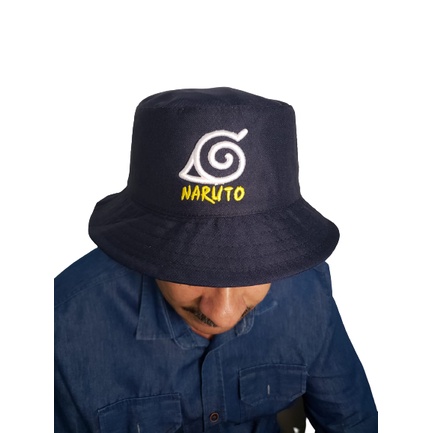 Chapéu Naruto Bucket Hat New Cap Anime Exclusivo/ Preto | Shopee Brasil