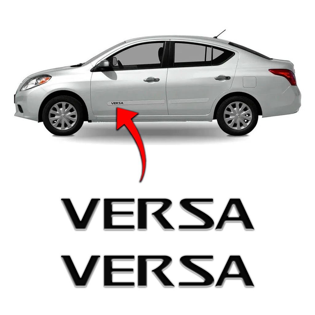 Par Escrita Friso Adesivo Lateral Nissan Versa | Shopee Brasil