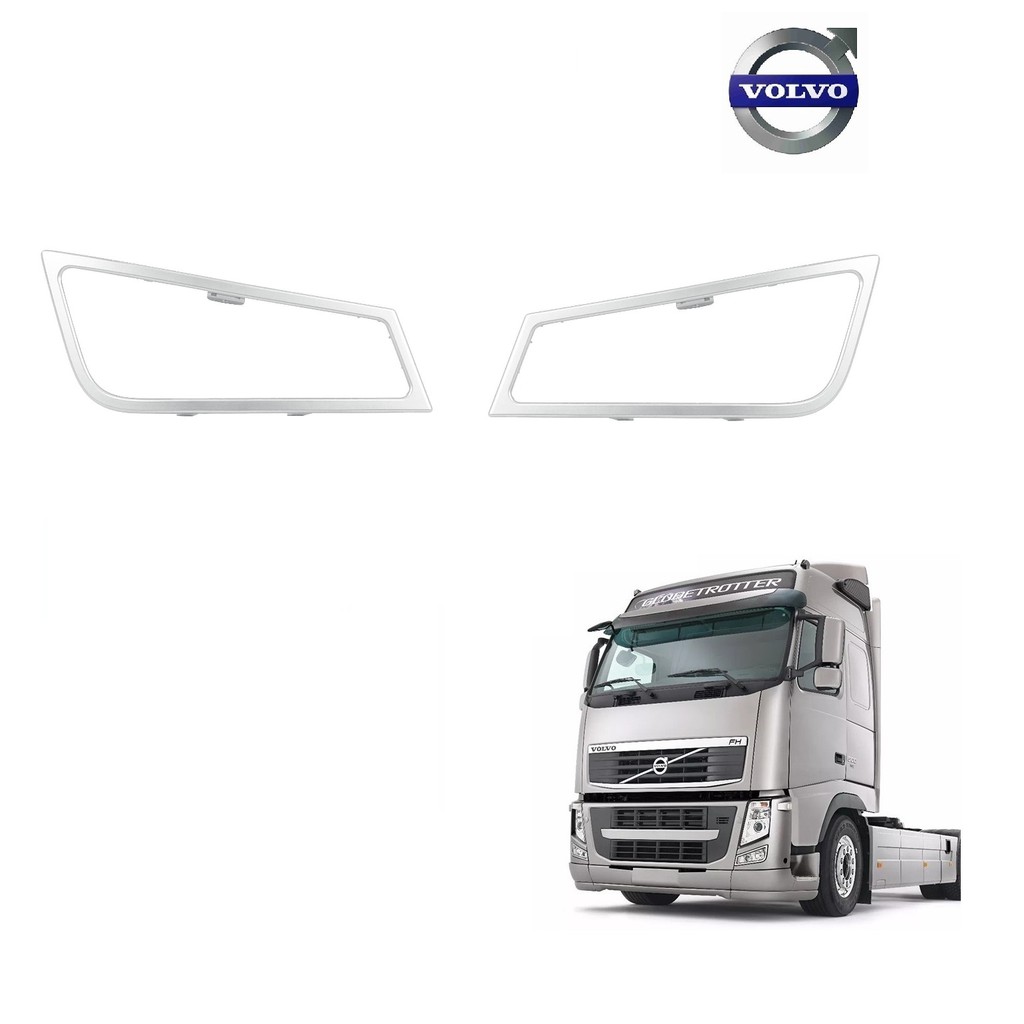 Par Moldura Farol Auxiliar Milha Volvo Fh/fm Apos 2010 Lado Direito ...
