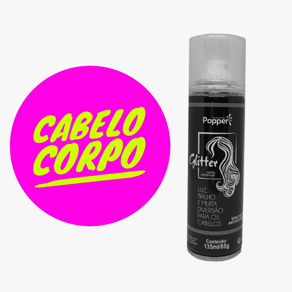 Spray Glitter PRATA Popper - Carnaval e Festas | Shopee Brasil