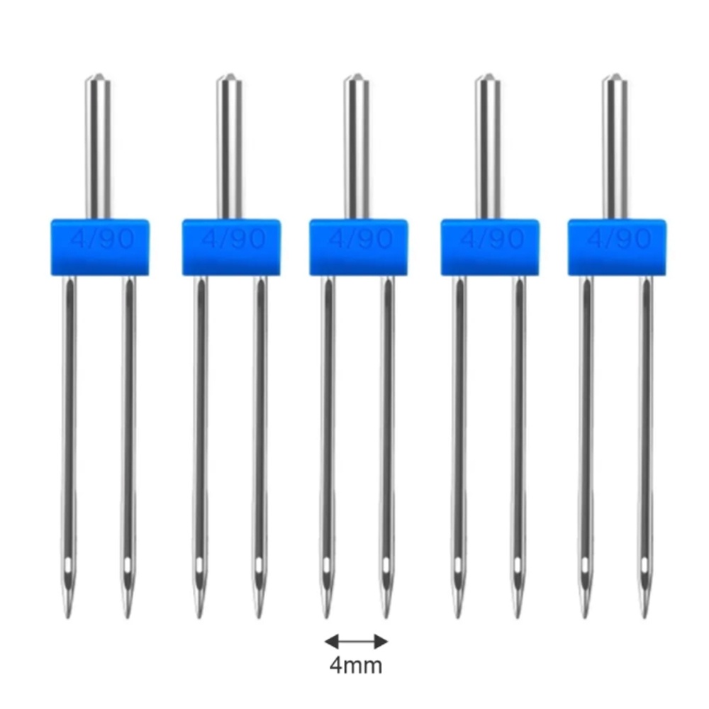 05 Agulhas Dupla 4mm No 11 Para Maquina de Costura Domestica | Shopee ...
