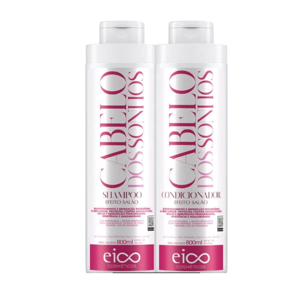 Kits Shampoo e Condicionador 800ml Eico (Diversas linhas) | Shopee Brasil