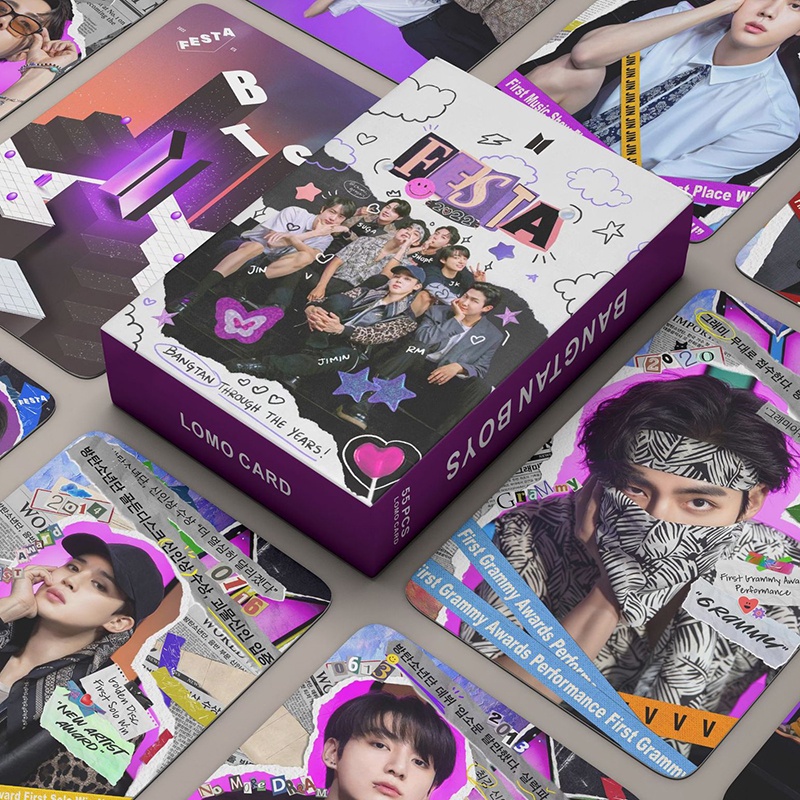555pcs/box BTS Photocards 2022 Festa 9o Aniversário Álbum LOMO Card Postal | Shopee Brasil