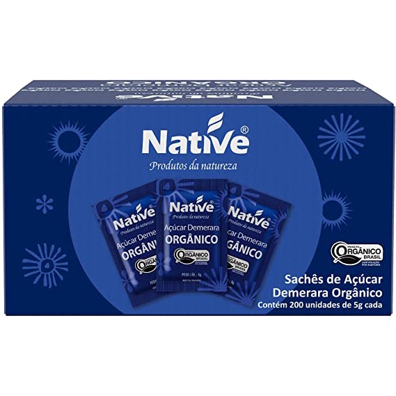 Açúcar Demerara Orgânico Native Sachê 5g - Caixa Com 200 Un | Shopee Brasil