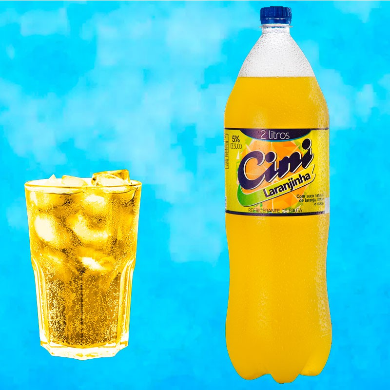 Refrigerante CINI Laranjinha 2 Litros Gasosa feito com suco de laranja ...
