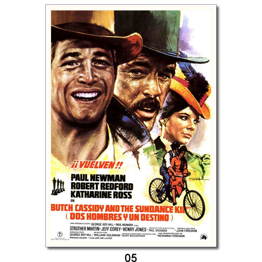 Poster Filme 05 Butch Cassidy and the Sundance Kid (1969) | Shopee Brasil