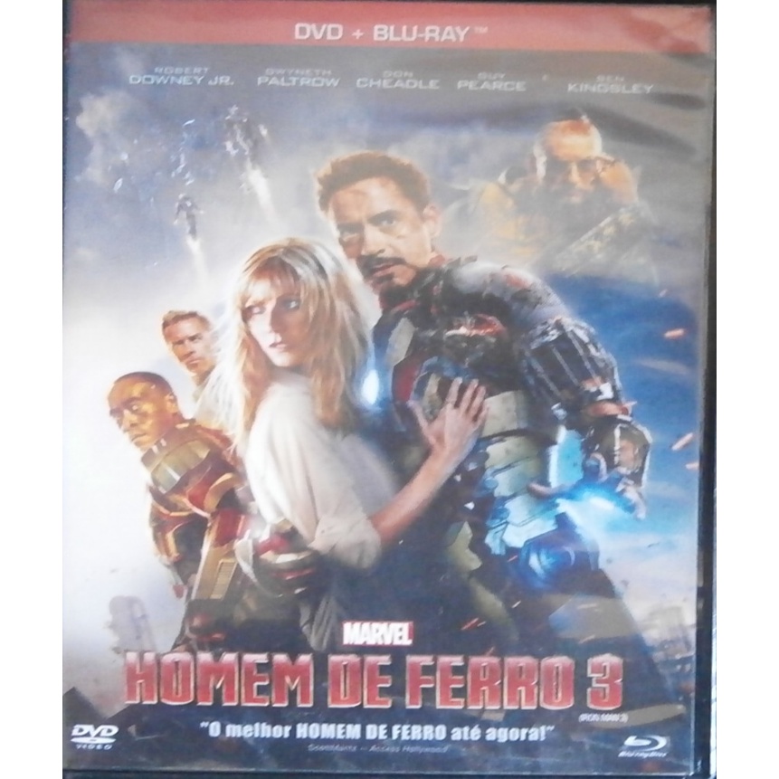 Homem De Ferro 3 - DVD + Blu-Ray produtora - | Shopee Brasil