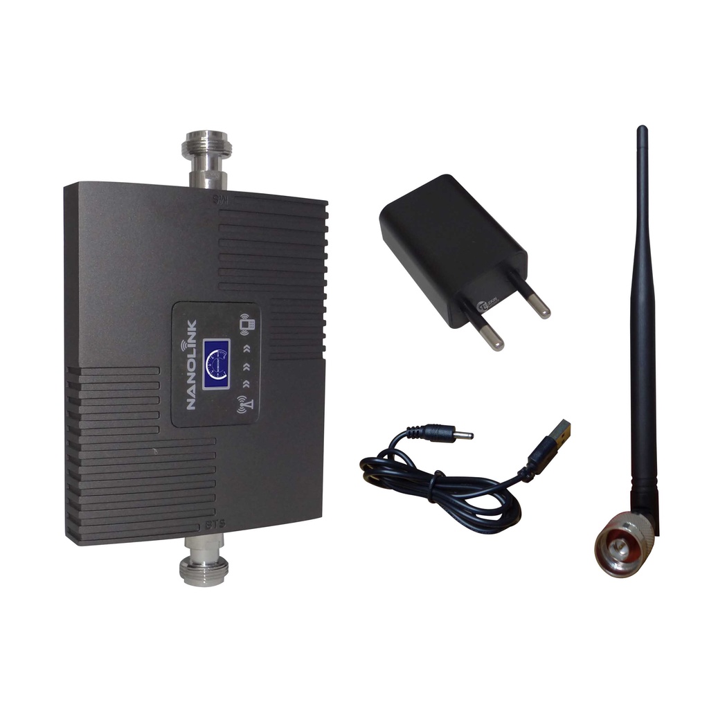 Kit Repetidor e Amplificador de sinal para celular NanoLink 900mhz 65db ...