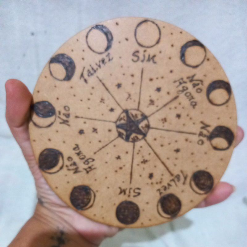 Oraculo circular para pêndulo, portátil 15cm em mdf | Shopee Brasil