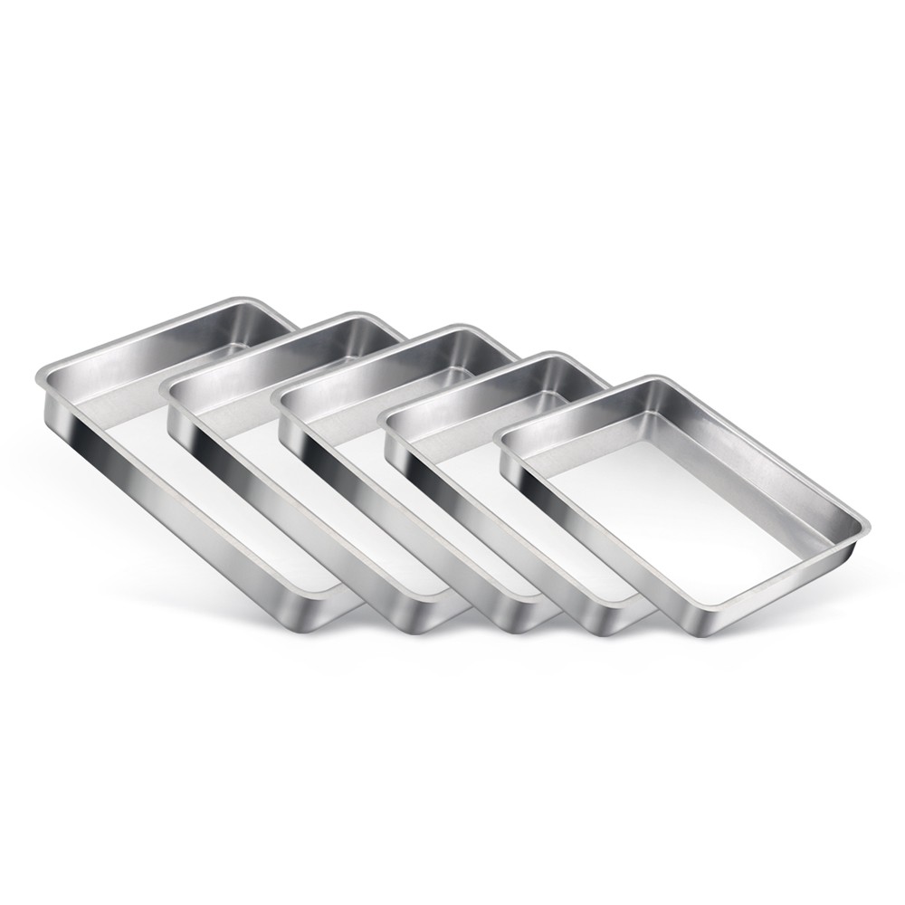 Jogo de Formas Retangular Assadeira Alta 5 Peças Aluminio(Forma de Bolo ...