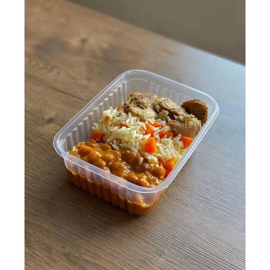 24un Pote Marmita Descartável 250 / 350 / 500 / 750 / 1000ml Fitness Fit Freezer Microondas ...