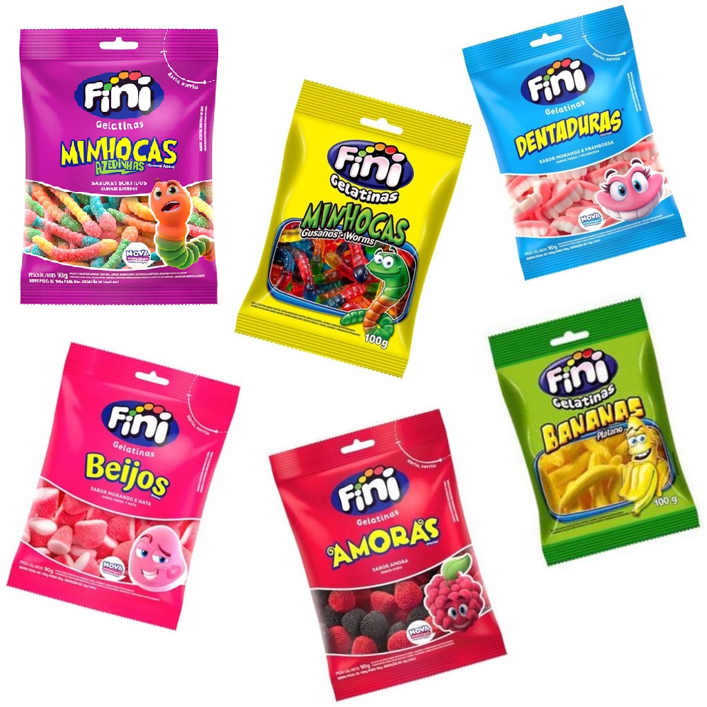 Bala de Gelatina Fini Sabores Sortidos 90g | Shopee Brasil