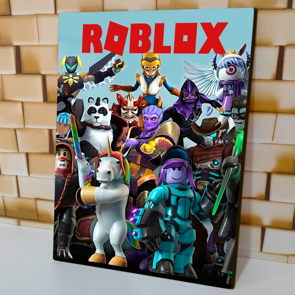 Placa decorativa Game Roblox 28x20 Impressão LaserJet MDF 6mm | Shopee ...
