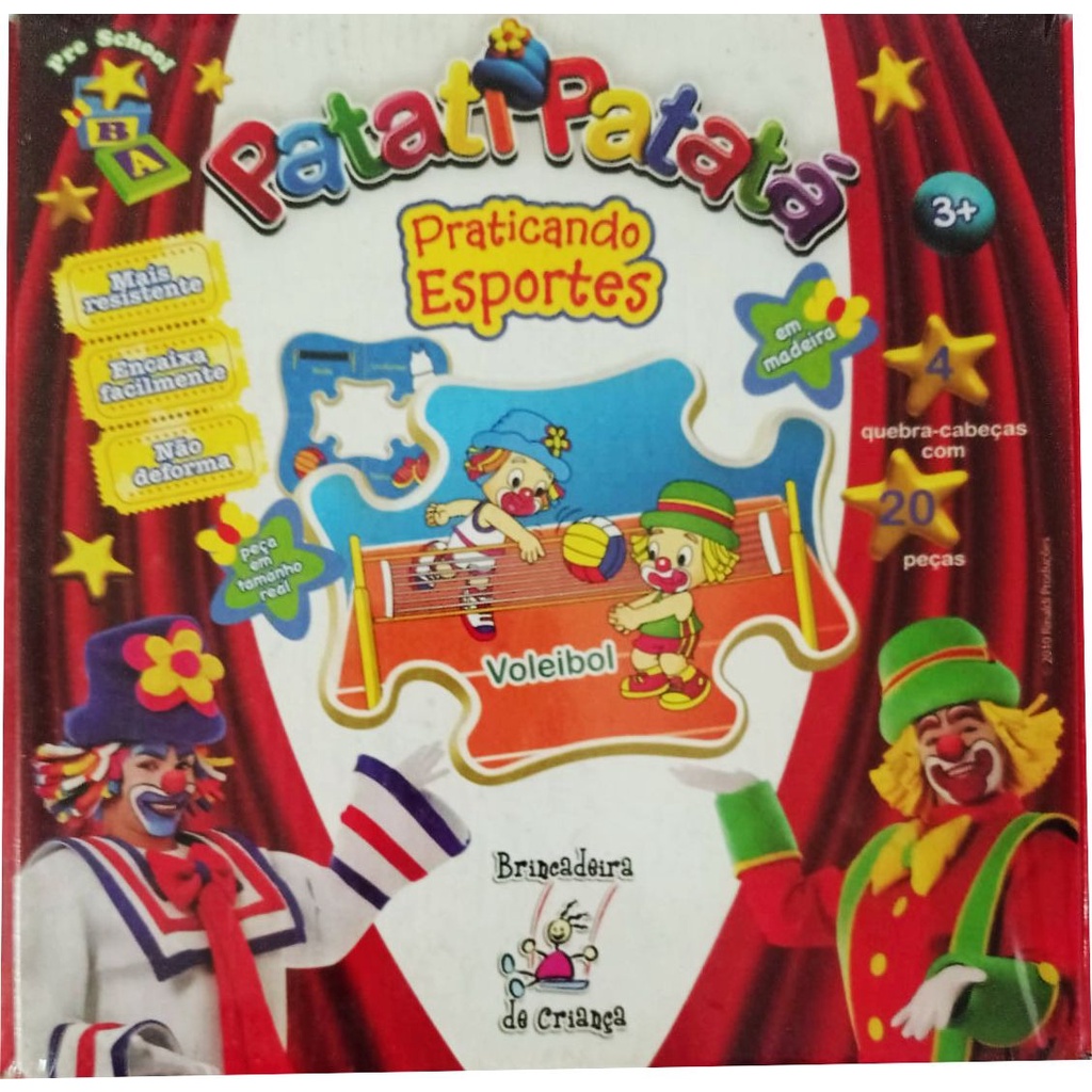 Quebra Cabeça Patati Patatá Praticando Esportes | Shopee Brasil