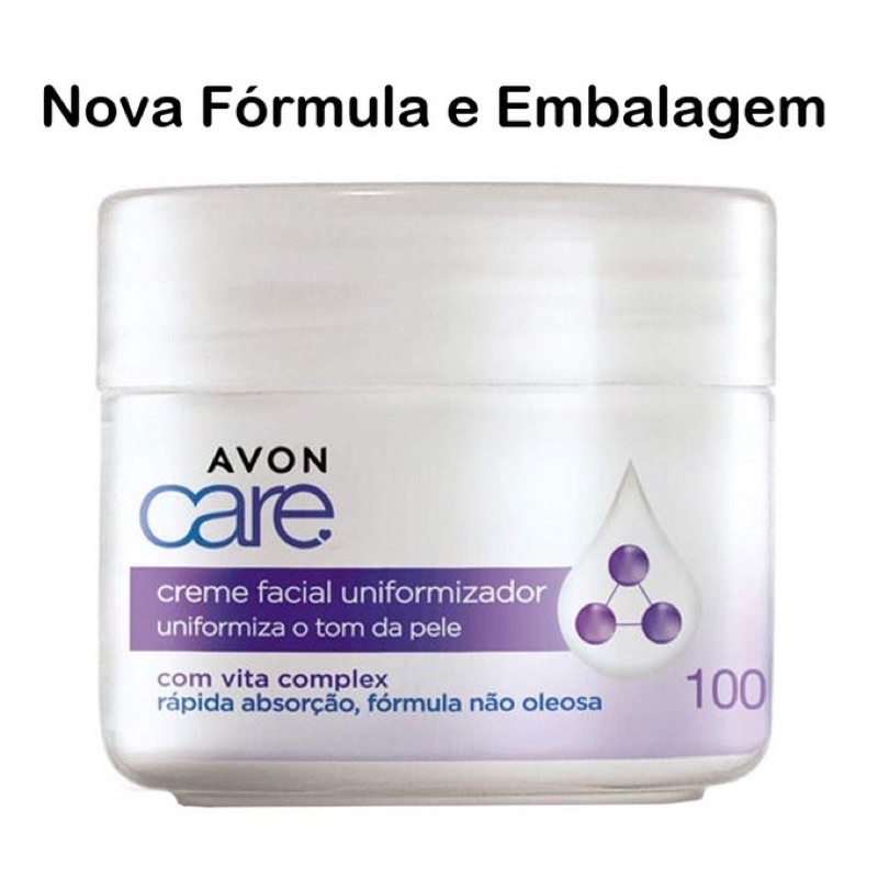 Novo Avon Creme Hidratante Uniformizador Facial - Avon Care Aclara 100g ...