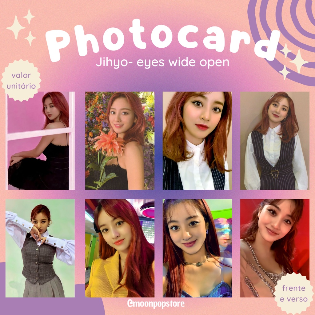 Photocard Kpop Twice Jihyo Eyes wide open - VALOR POR UNIDADE- Fanmade ...
